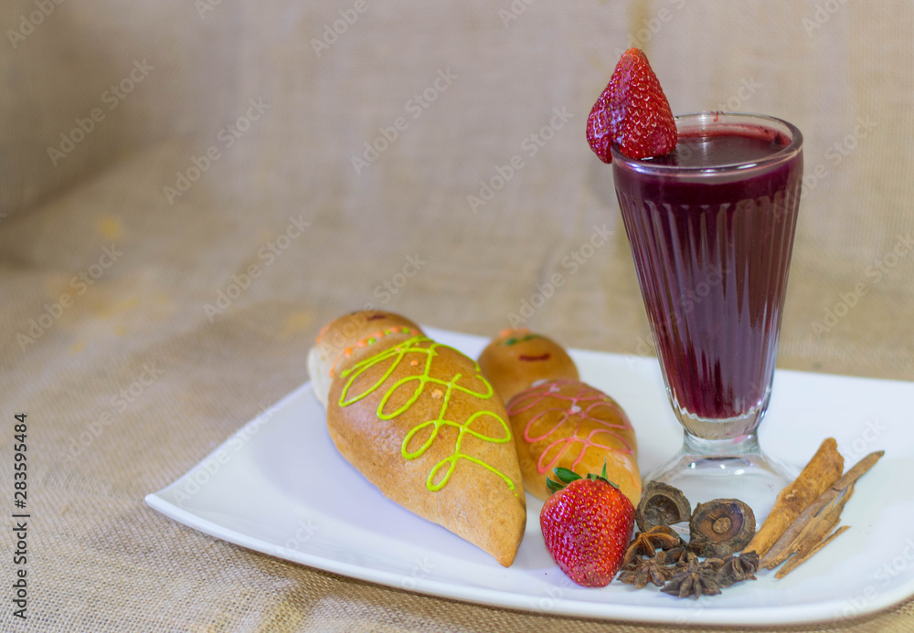 Colada morada plato típico Ecuador Stock Photo | Adobe Stock