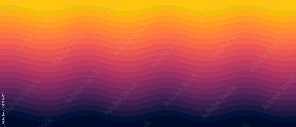Colorful wave background. Vector illustration. Stock Vector | Adobe Stock