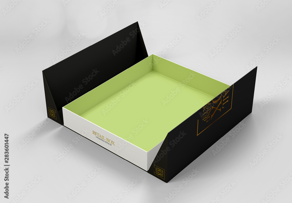 Modelo de Rigid Box with Folding Cover Mockup do Stock | Adobe Stock
