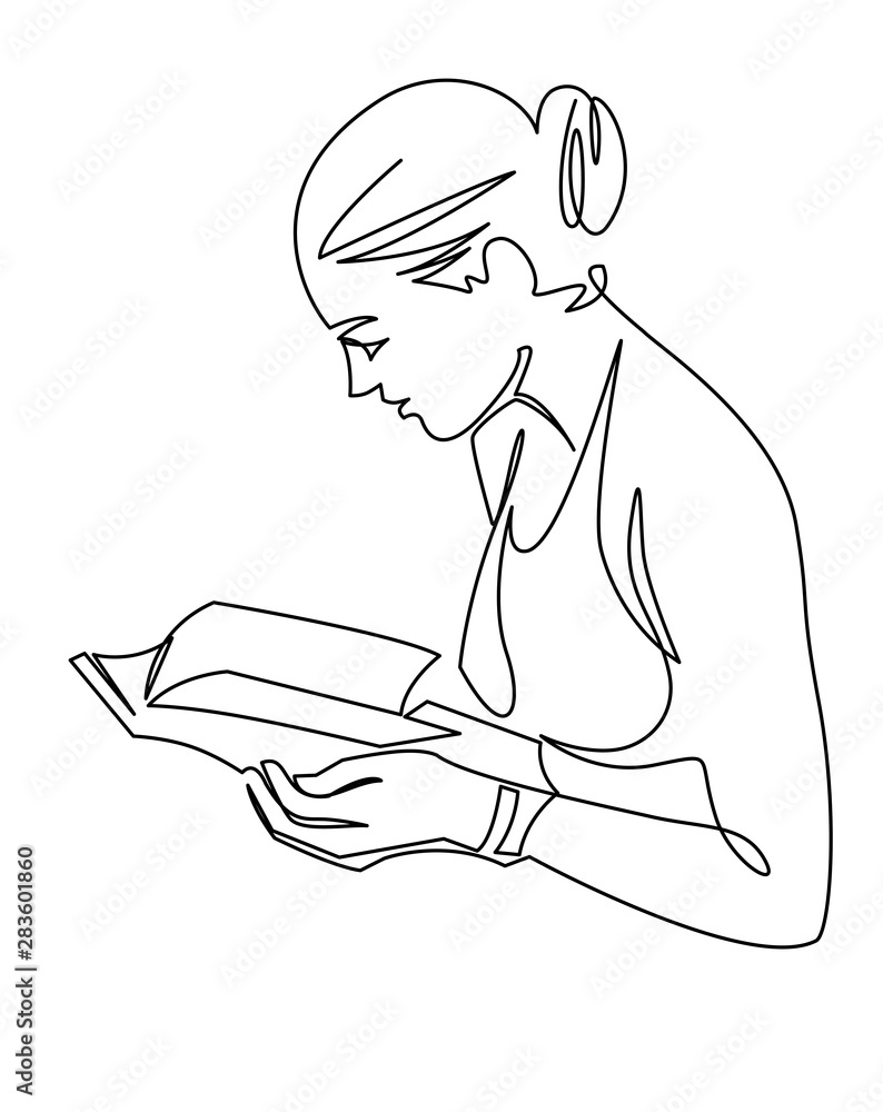 Girl Studying Drawing