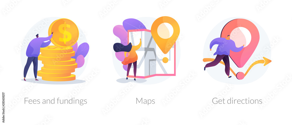 GPS navigation service application. Business investment and money ...