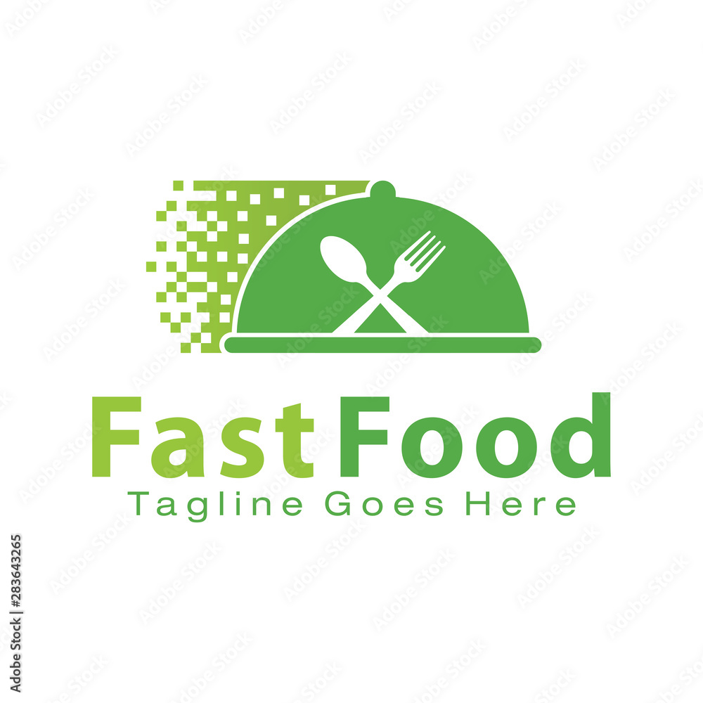 Fast Food logo design template Stock Vector | Adobe Stock