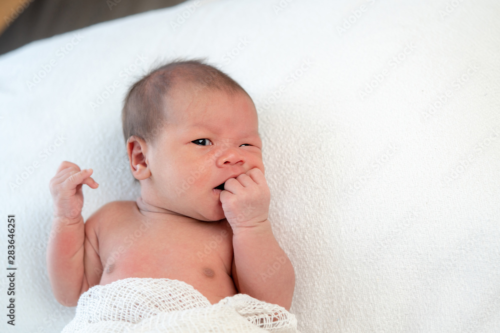 Asian White Newborn Baby