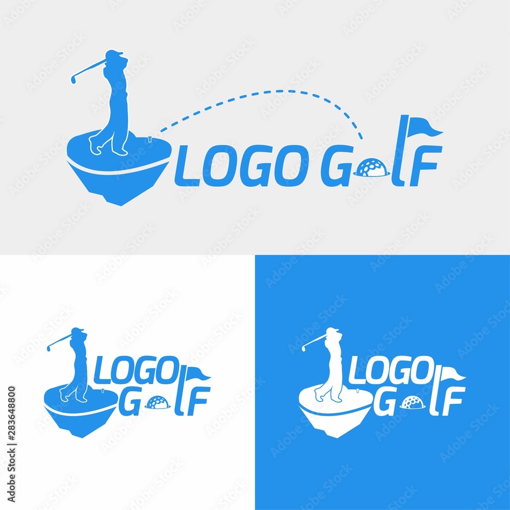 Golf flat Logo design. Editable EPS file. Vector illustration-05 Stock ...