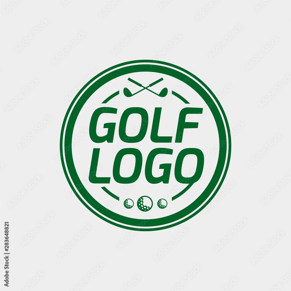 Golf flat Logo design. Editable EPS file. Vector illustration-08 Stock ...