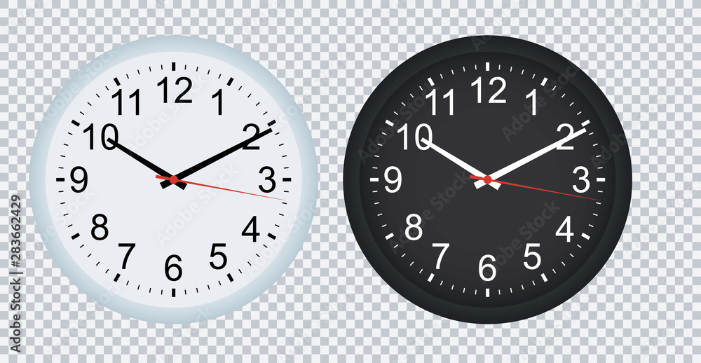 Wall Clock isolated on transparent background vector illustration Wall ...