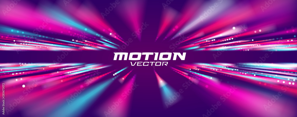 Motion speed line abstract vector background, Moving effect light ...