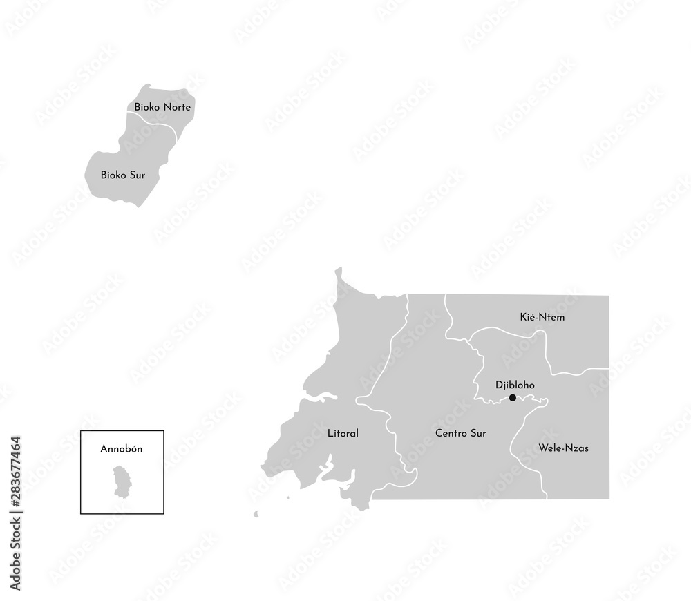 Vector isolated illustration of simplified administrative map of ...