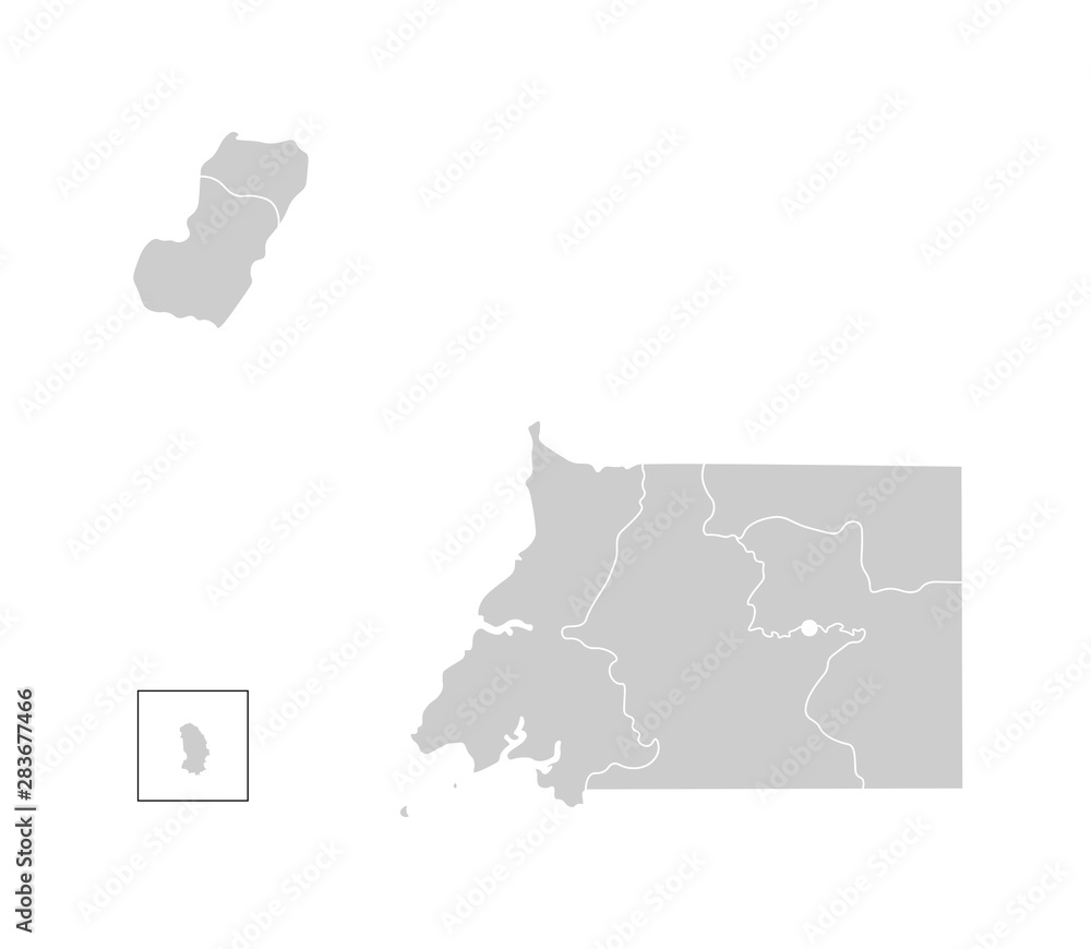 Vector isolated illustration of simplified administrative map of ...