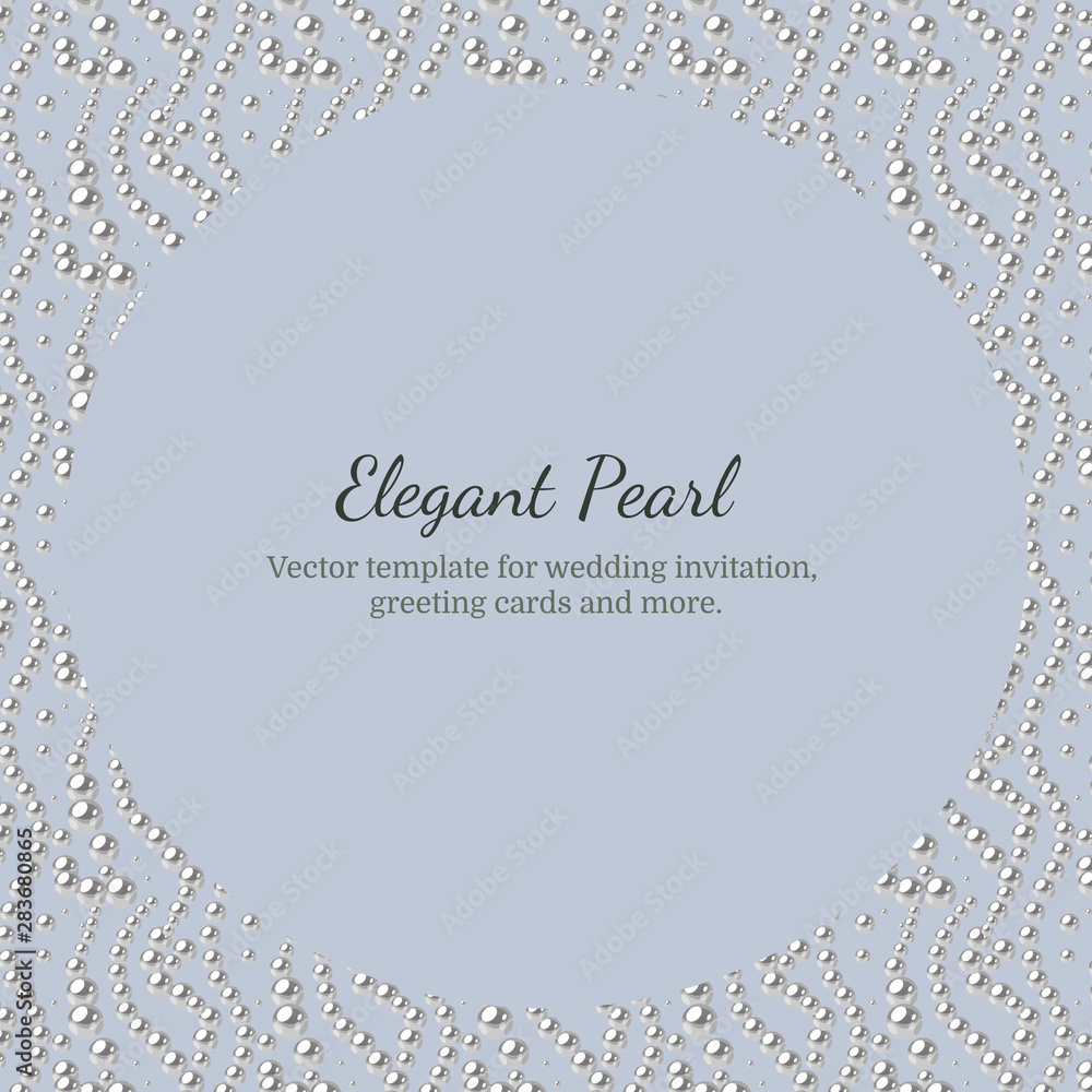 Elegant template with pearl pattern. Vector design for banners, cards ...