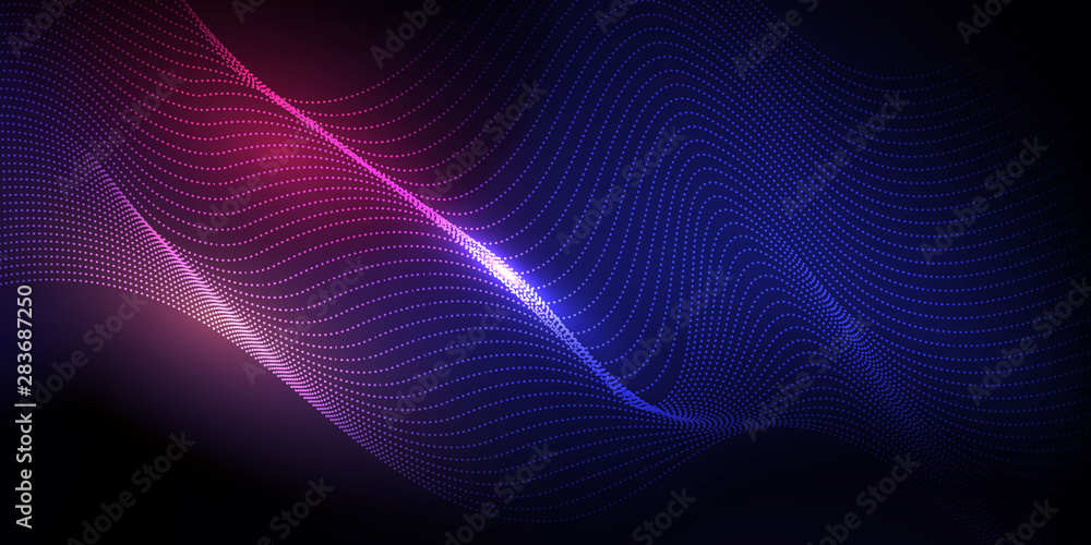 Abstract Technology Background Particle Mist Network Cyber Security