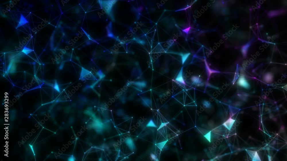 Plexus fantasy abstract technology. Animation of visuals created for music videos, LED screens ...