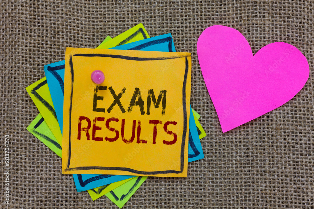 Conceptual hand writing showing Exam Results. Business photo text An ...