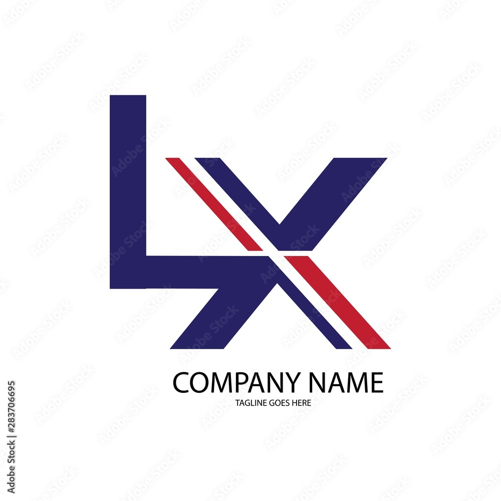 letter LX logo company Stock Vector | Adobe Stock