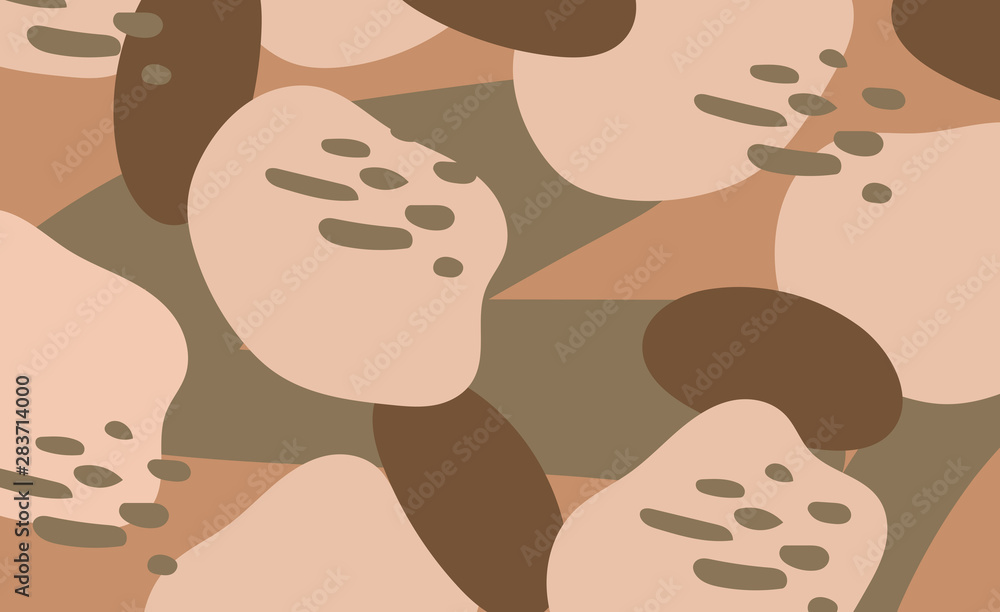 Abstract khaki background with hand drawn elements. Vector texture for ...