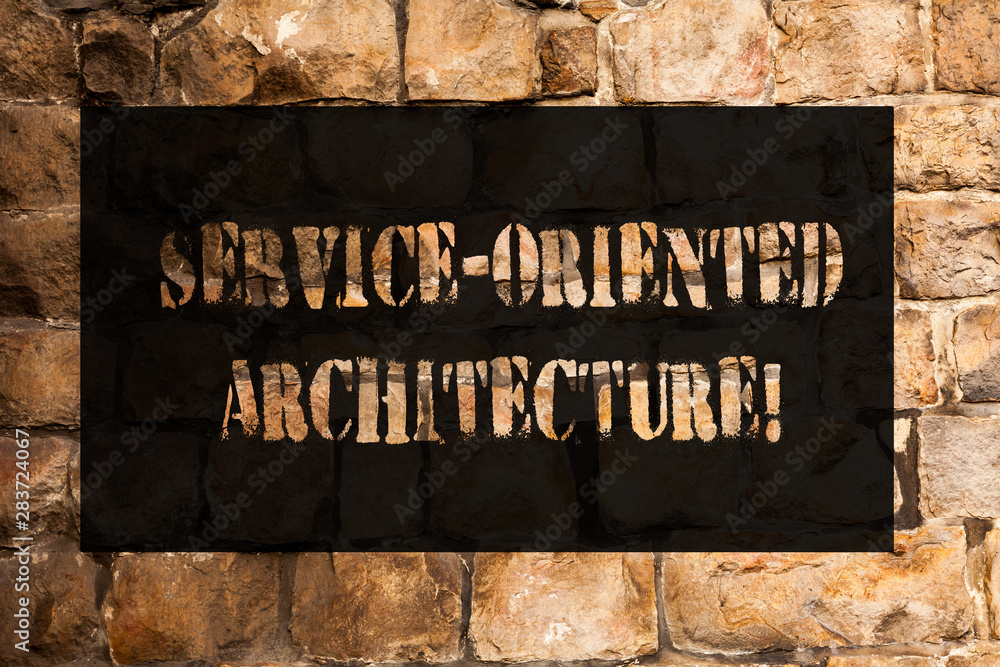 Conceptual hand writing showing Service Oriented Architecture. Concept ...