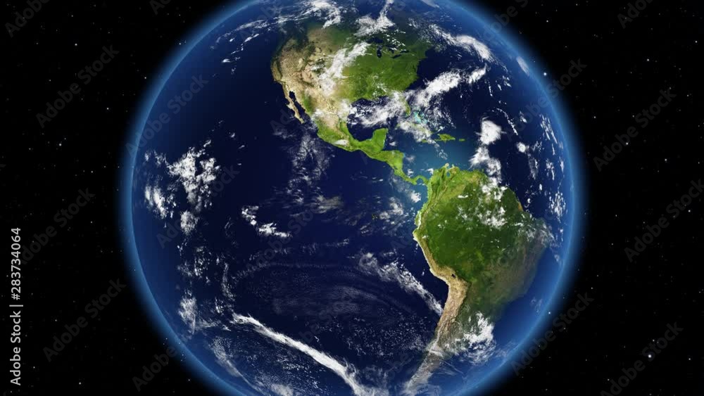 planet earth rotation animation endless 3D done with NASA textures ...