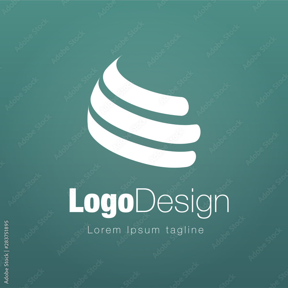 Vector abstract circle swirl logo design elements. Water wave Logo ...