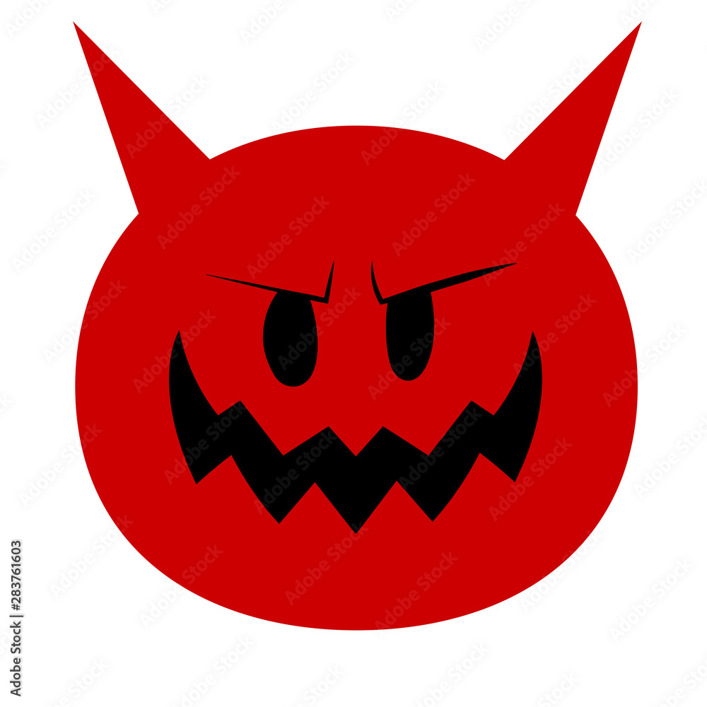 Smiling Face With Horns Stock Vector | Adobe Stock