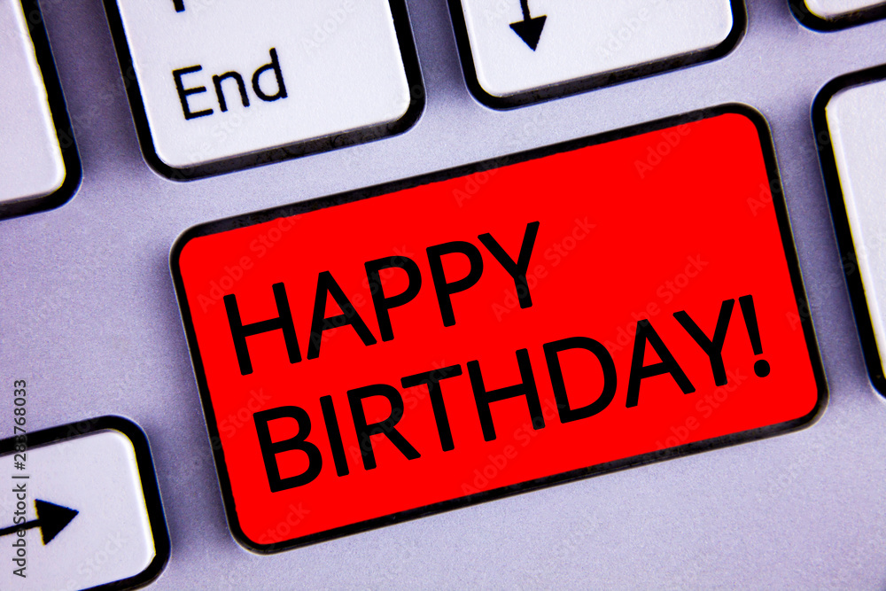 Text sign showing Happy Birthday Motivational Call. Conceptual photo ...