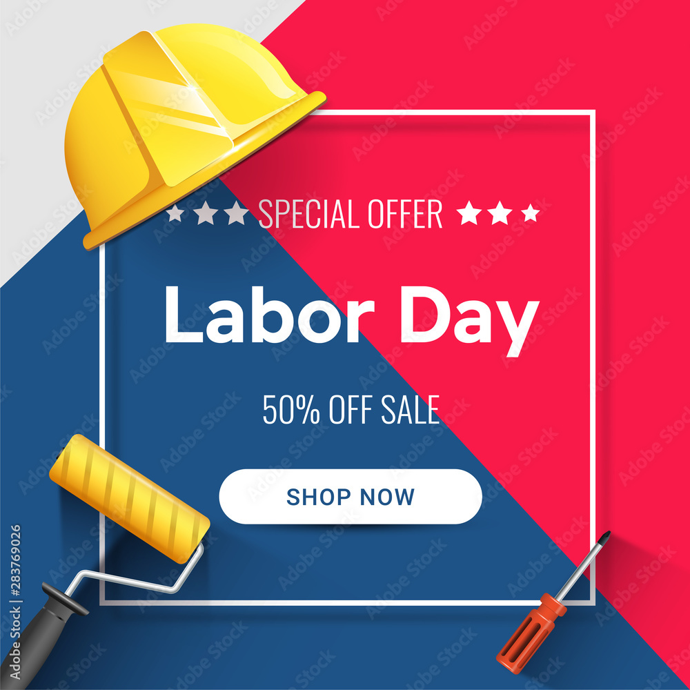 Labor day sale banner for mobile and social media banner, poster ...