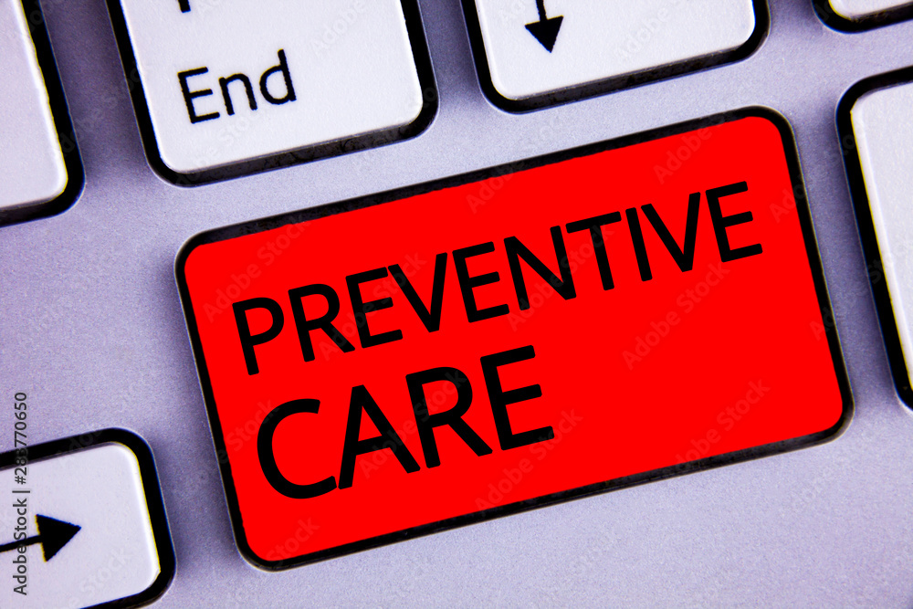 Text sign showing Preventive Care. Conceptual photo Health Prevention ...
