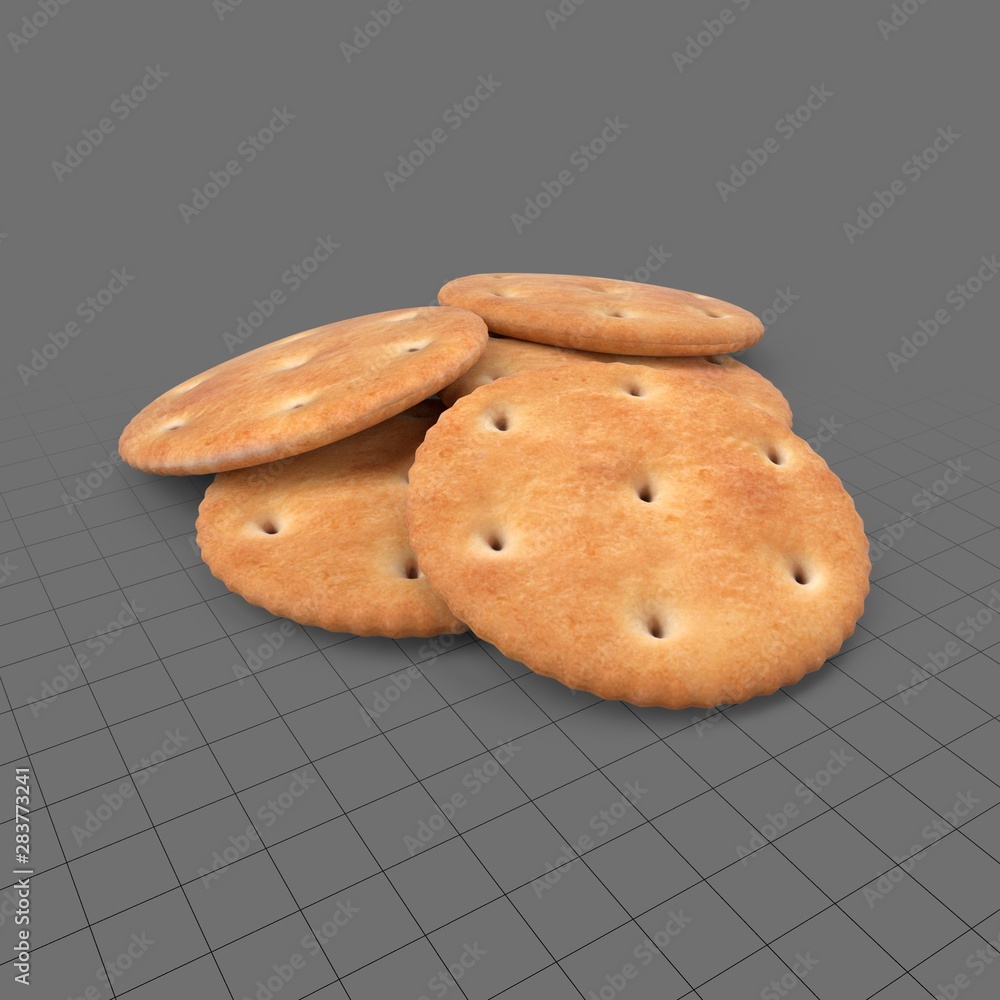 Round cookies Stock 3D asset | Adobe Stock