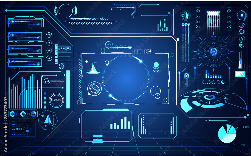 abstract technology ui futuristic concept hud interface hologram ...