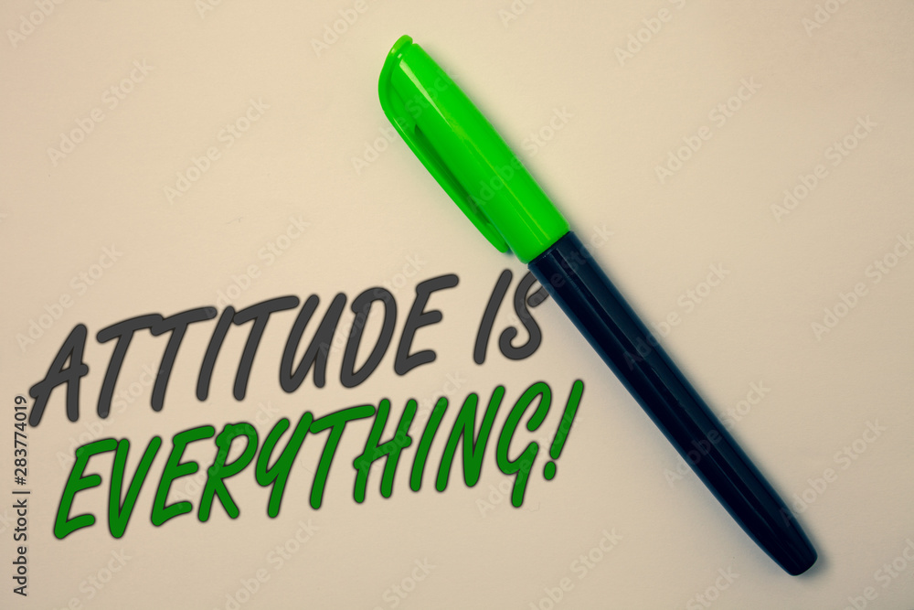 Handwriting text writing Attitude Is Everything. Concept meaning ...