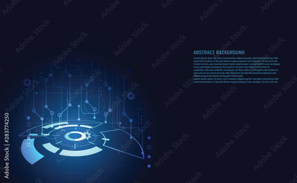 Modern Abstract technology concept. digital circuit communication ...
