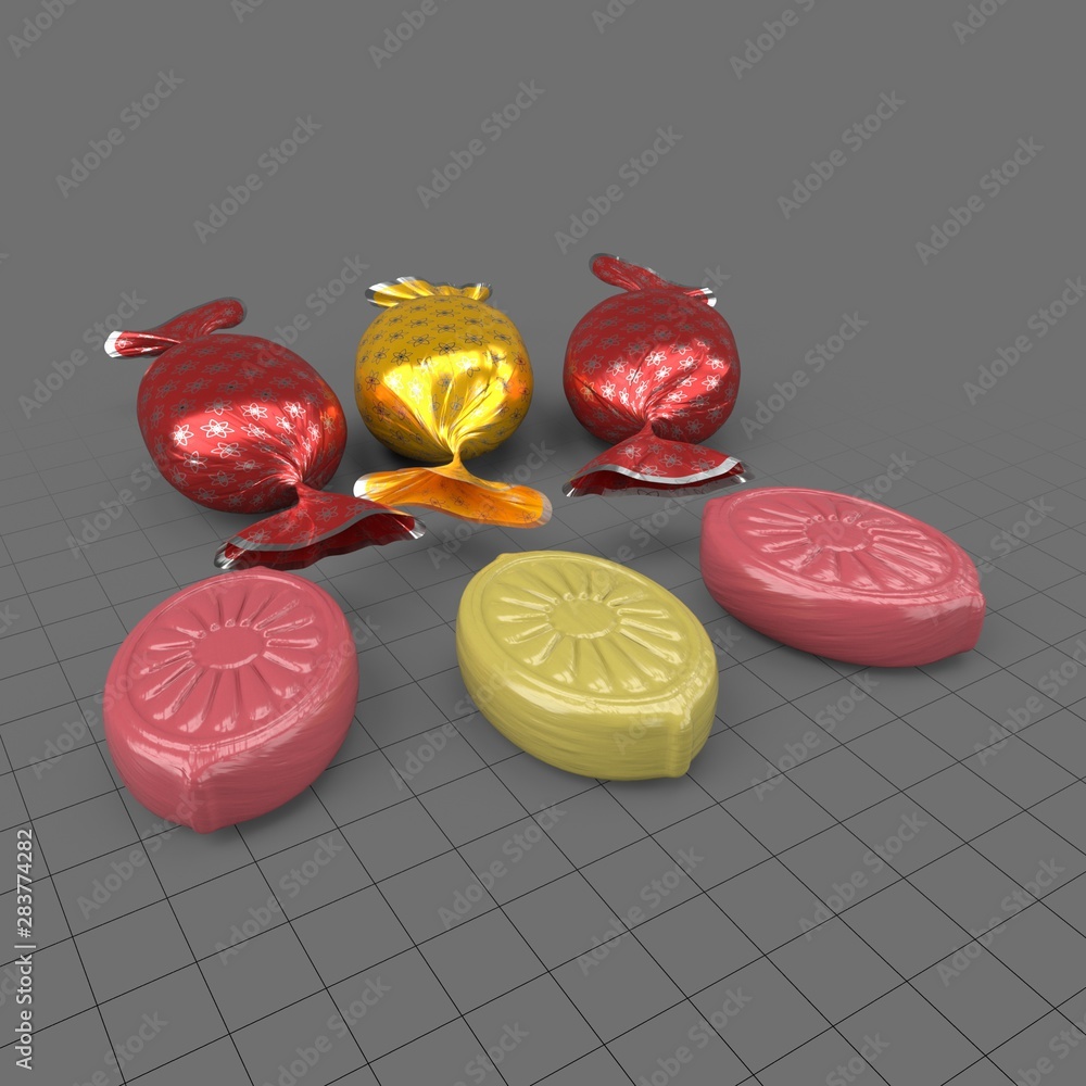 Hard candies 3 Stock 3D asset | Adobe Stock