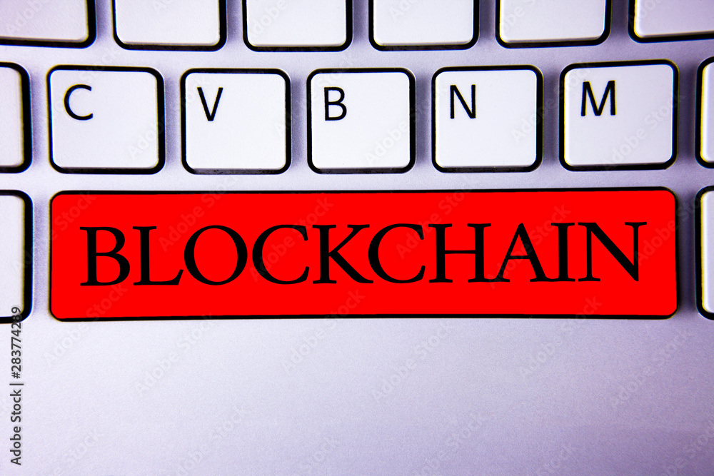 Handwriting text writing Blockchain. Concept meaning Register Log ...