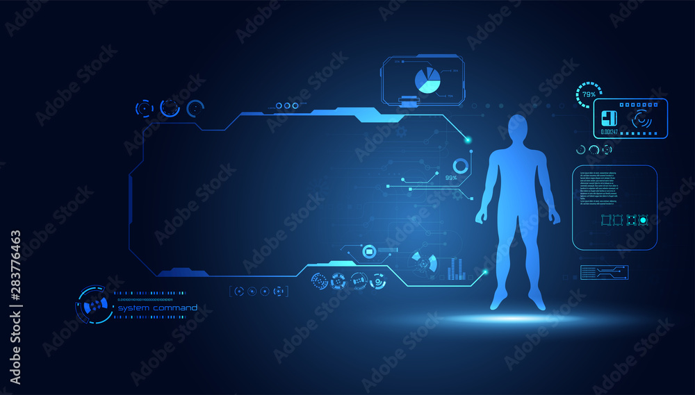 Vettoriale Stock abstract technology science concept human data health ...
