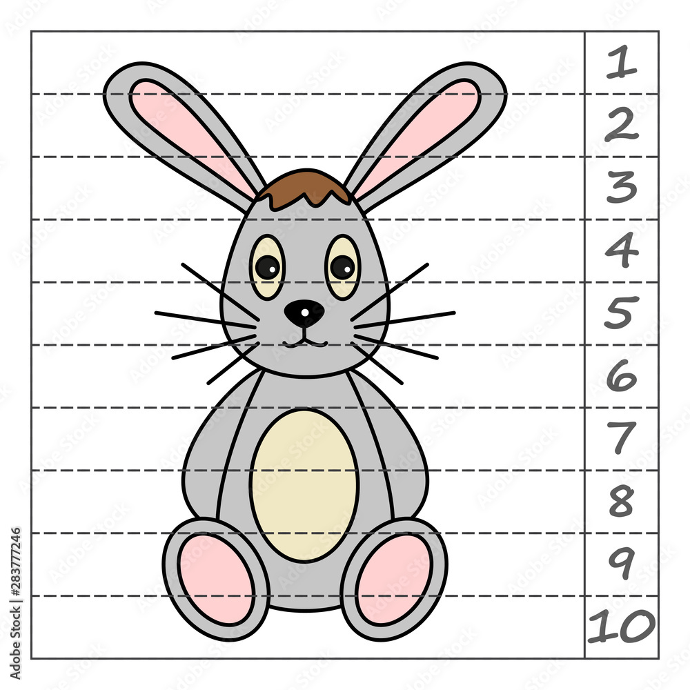 Worksheet. Game for kids, children. Math Puzzles. Cut and complete ...