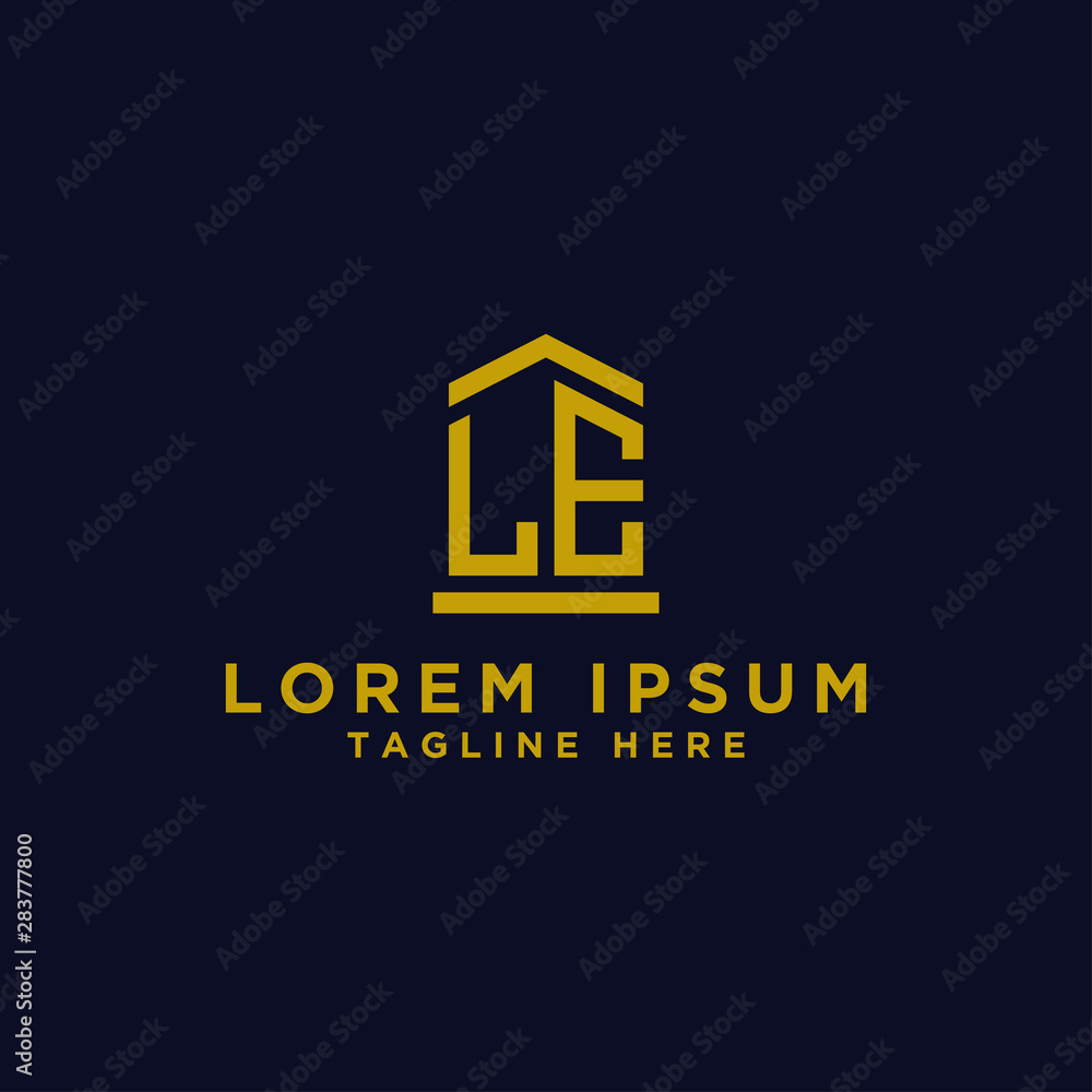 Inspiring company logo designs from the initial letters LE logo icon ...