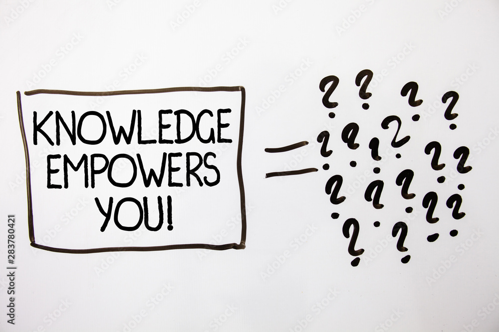 Text sign showing Knowledge Empowers You Call. Conceptual photo ...