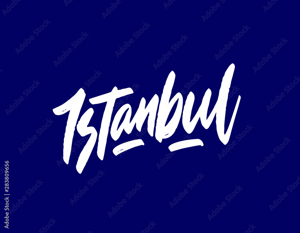 Istanbul handwritten city name.Modern Calligraphy Hand Lettering for ...