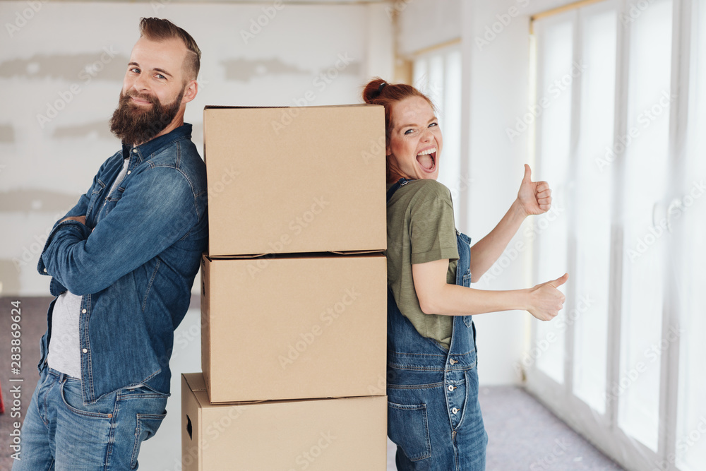 laughing vivacious woman giving a double thumbs up Stock Photo | Adobe ...