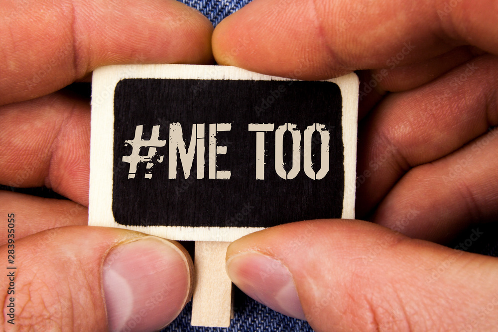 Writing note showing Me Too. Business photo showcasing Grow strong and ...