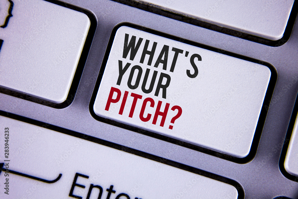 Writing note showing What Is Your Pitch Question. Business photo ...