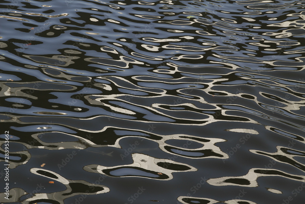 Pattern in the reflections in the surface of water Stock Photo | Adobe ...