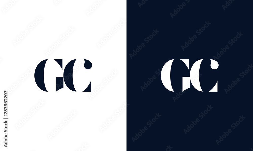 Abstract letter GC logo. This logo icon incorporate with abstract shape ...