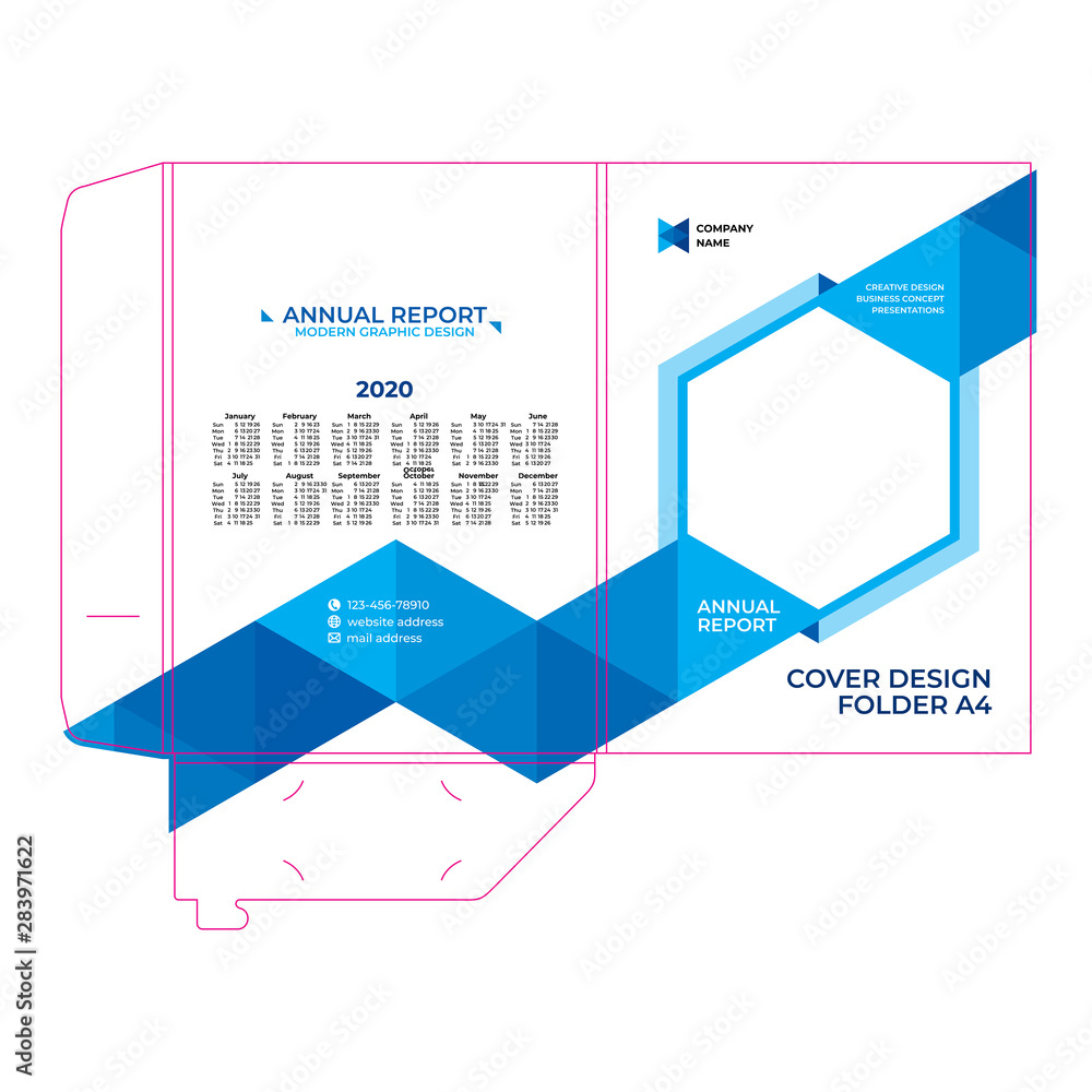 Folder cover design, the layout for the presentation of the company ...