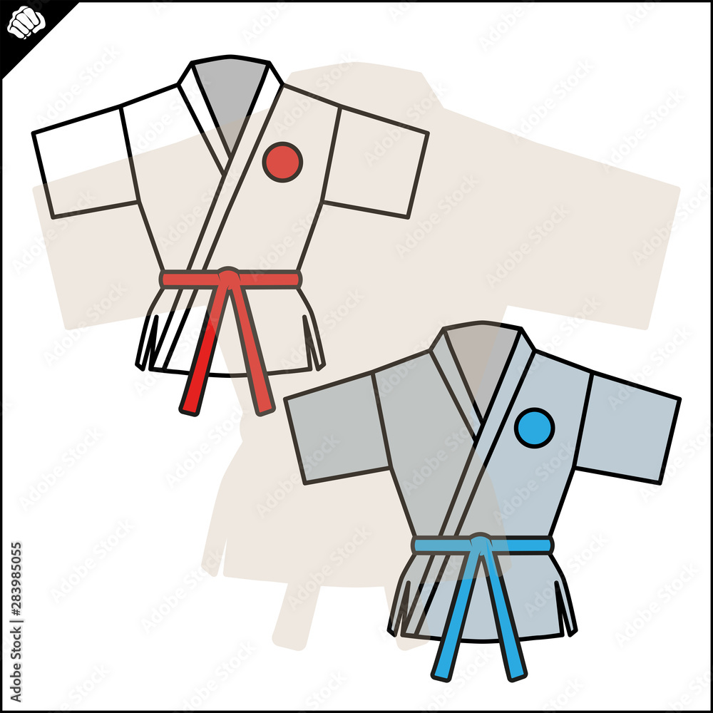 Karate emblem. Martial art creative colored simbol design. Vector, EPS ...