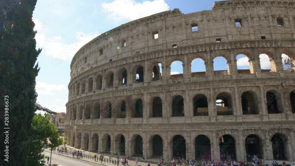 Coliseum in Rome. External part of this beautiful ancient roman arena ...