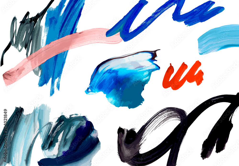 Painted Strokes Art Kit Stock Template | Adobe Stock