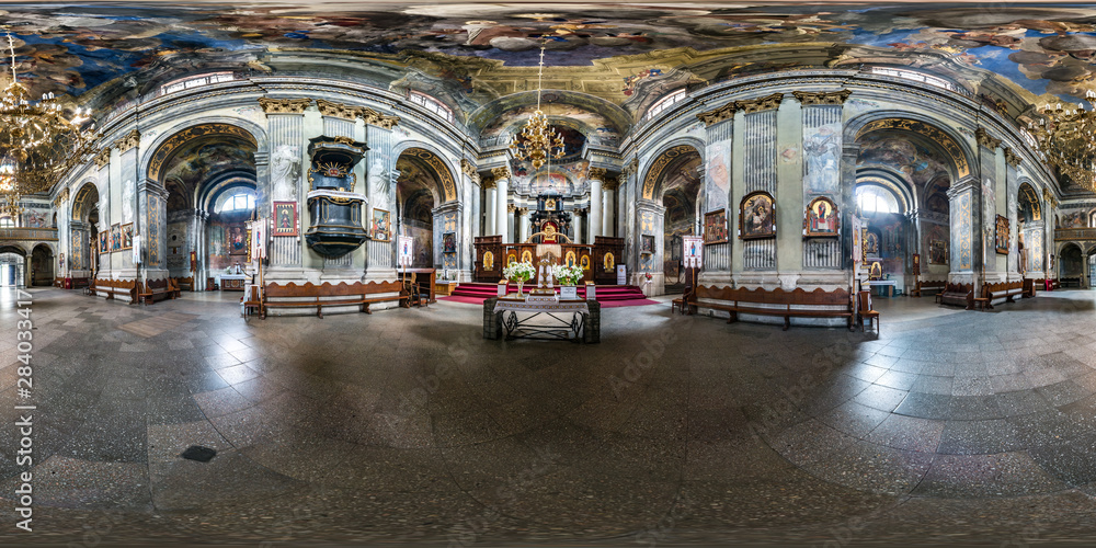 Full spherical seamless hdri panorama 360 degrees inside interior of ...