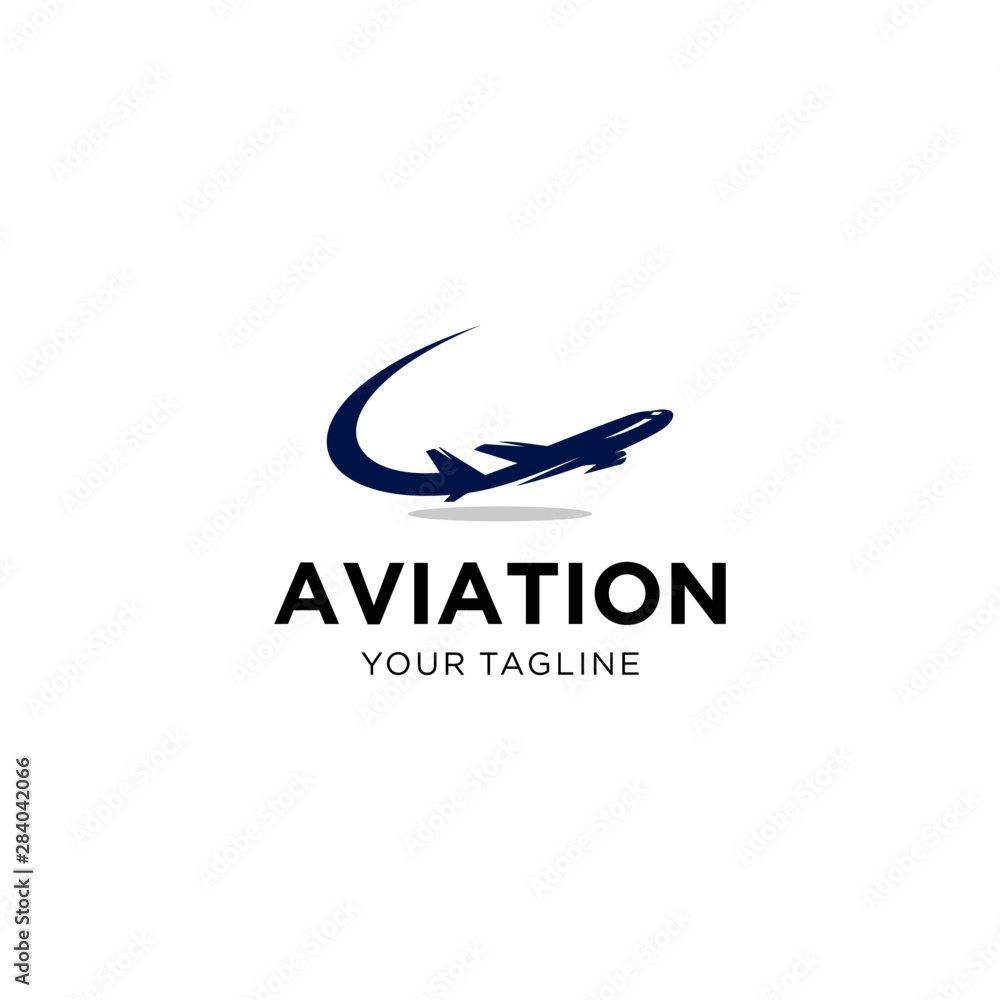 Aviation Logo Design Vector Template Stock Vector | Adobe Stock
