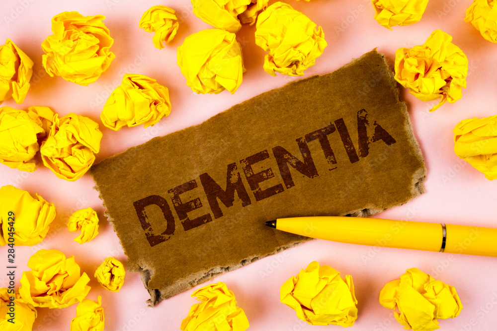 Conceptual hand writing showing Dementia. Business photo text Long term ...