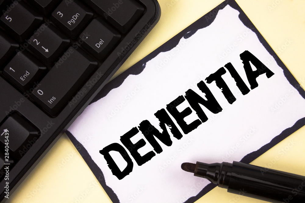 Conceptual hand writing showing Dementia. Business photo text Long term ...